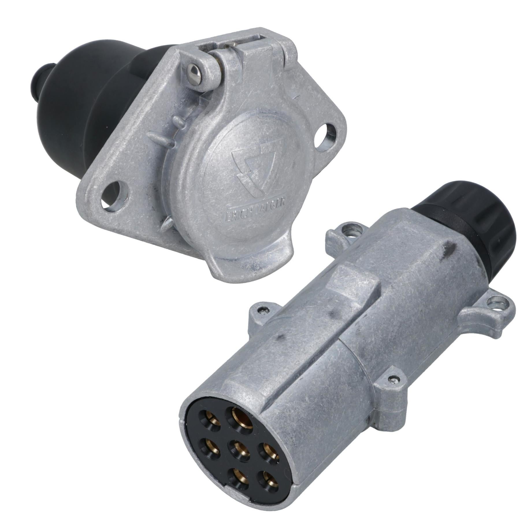 24V 7 Pin N Type Trailer Plug & Socket for HGV Commercial Vehicles Alu ...