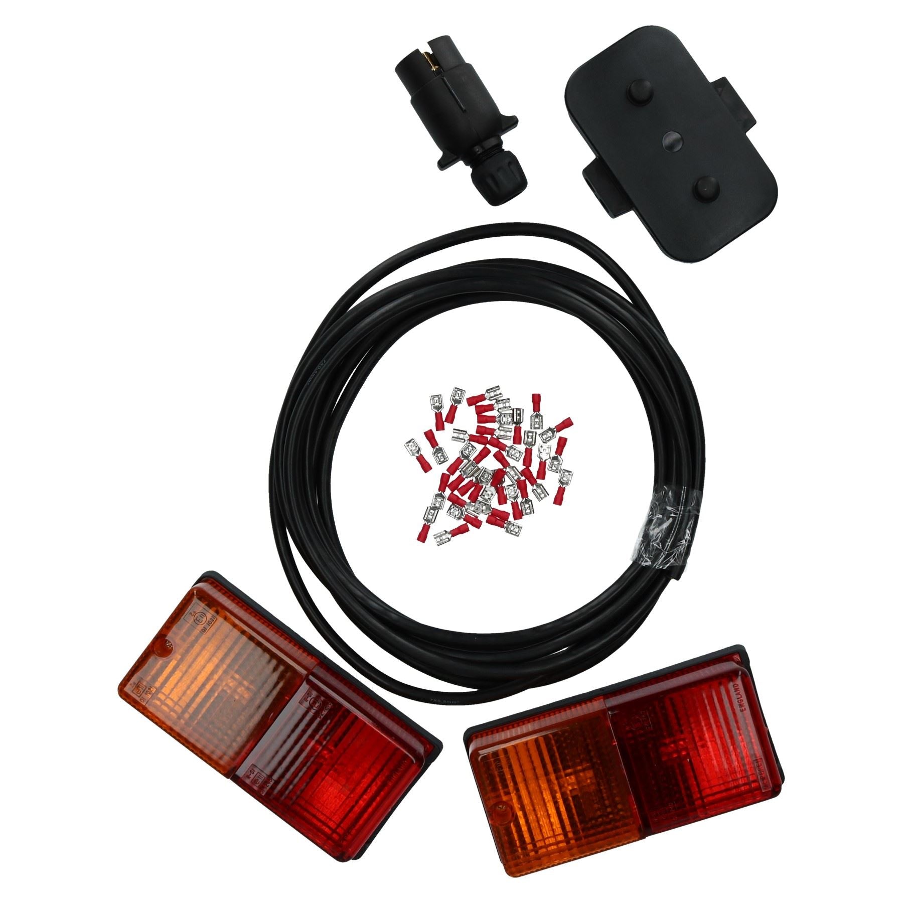 Trailer Light Wiring Kit - Medium Lights, Plug, Junction Box, 5m Wire ...