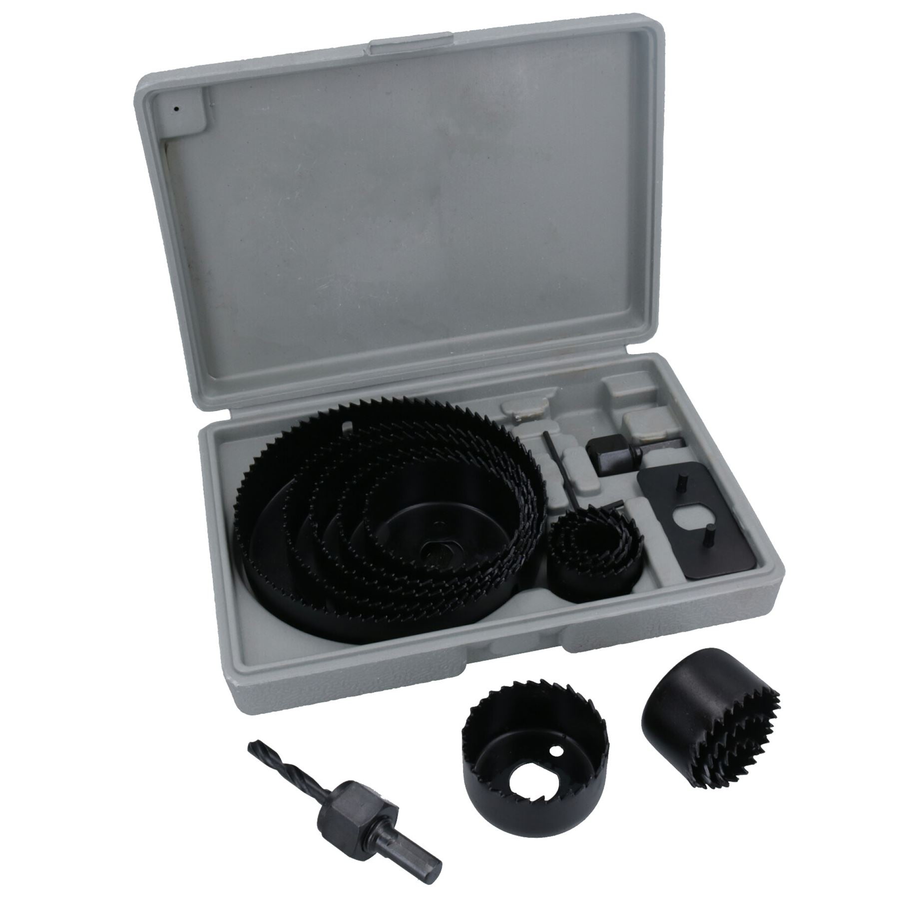 16pc Circular Hole Saw Set Cutter with Arbor and Case 19 – 127mm Wood ...