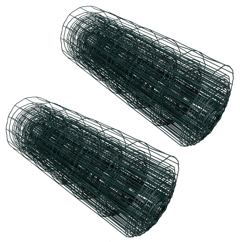 PVC Coated Galvanised Wire Netting Fencing Mesh Garden Fence Cages Coo ...