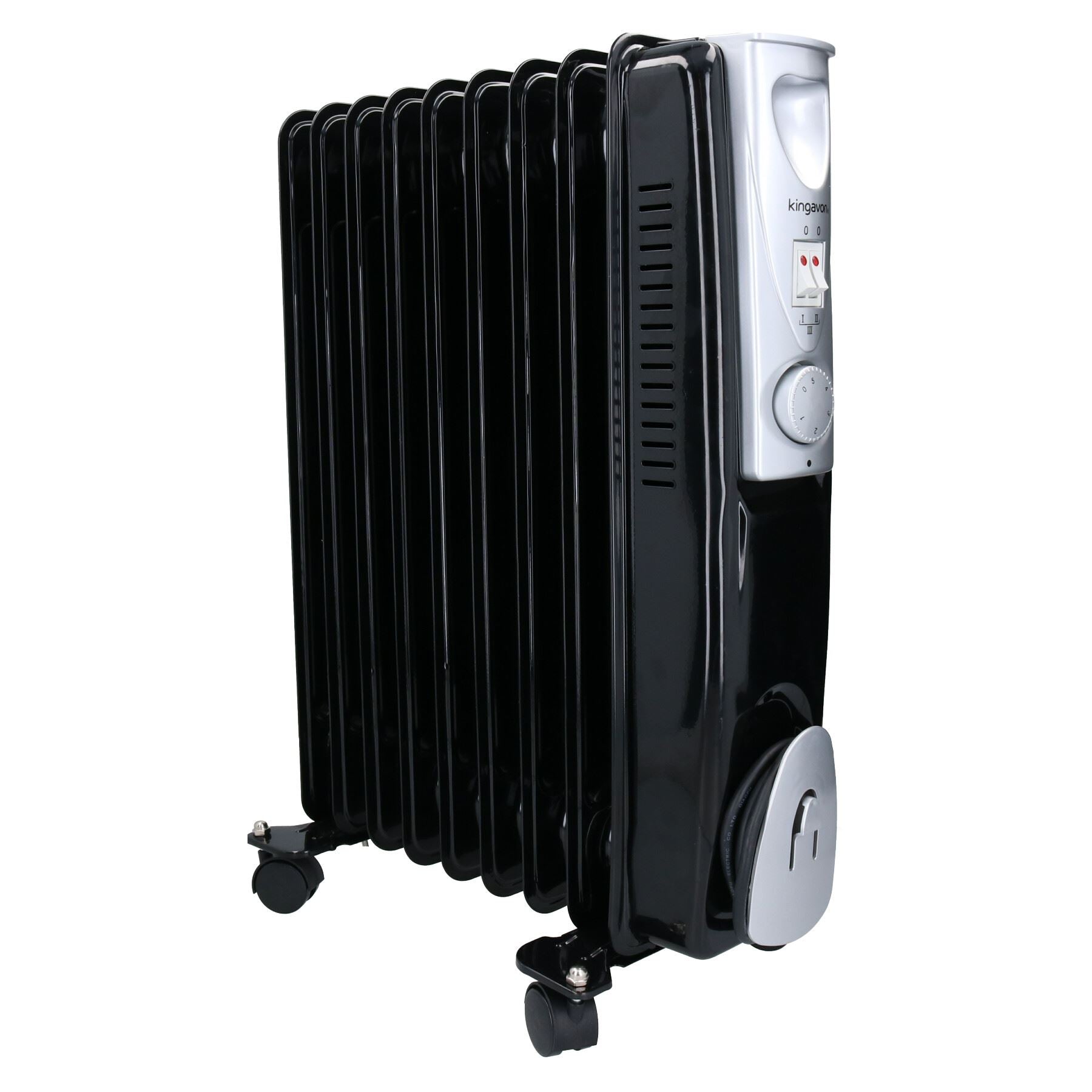 2KW 9 Fin Slim line Oil Filled Radiator Heater With Adjustable Thermos ...