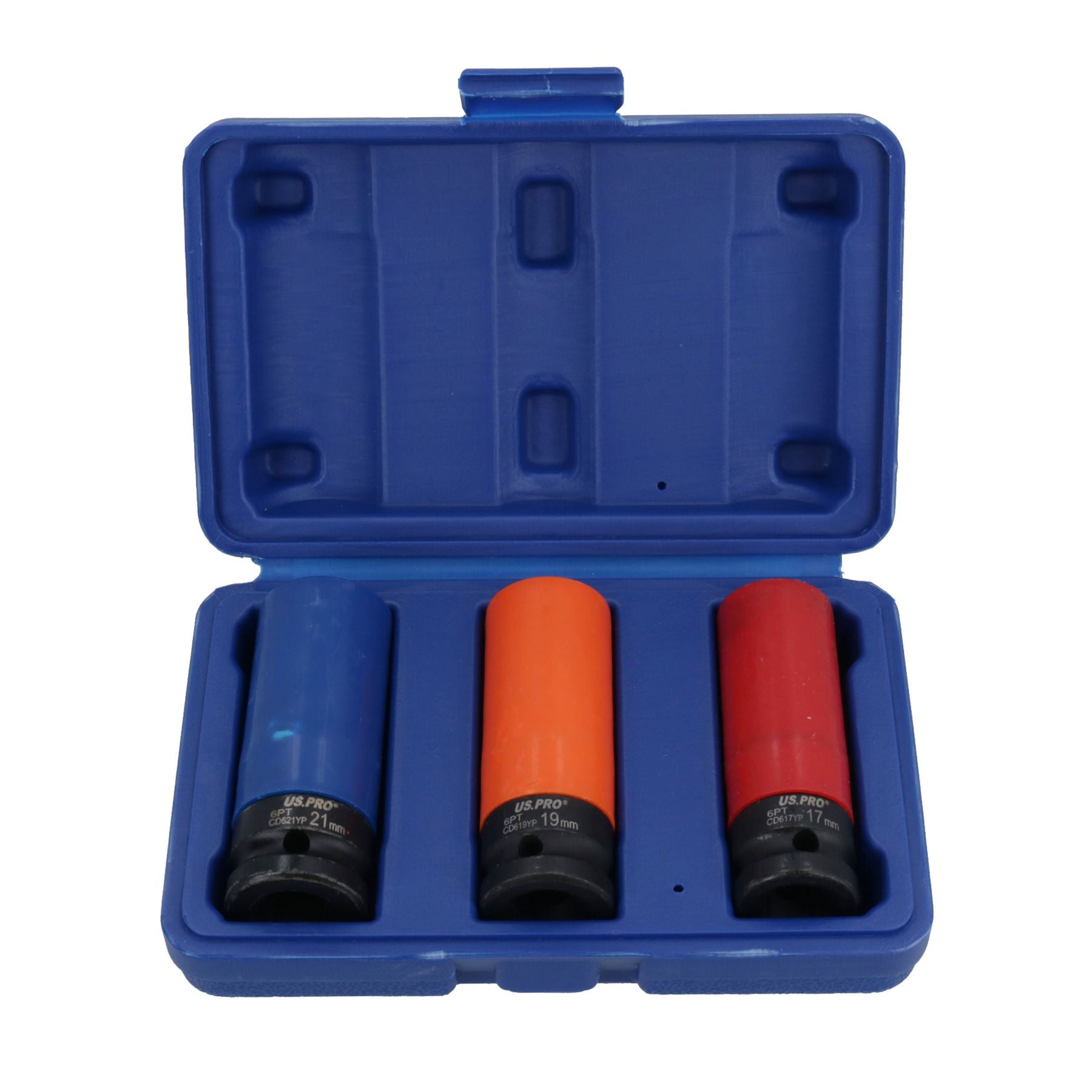 3pc Impact Impacted Deep Alloy Wheel Nut Sockets 17 19 + 21mm 1/2in Dr ...