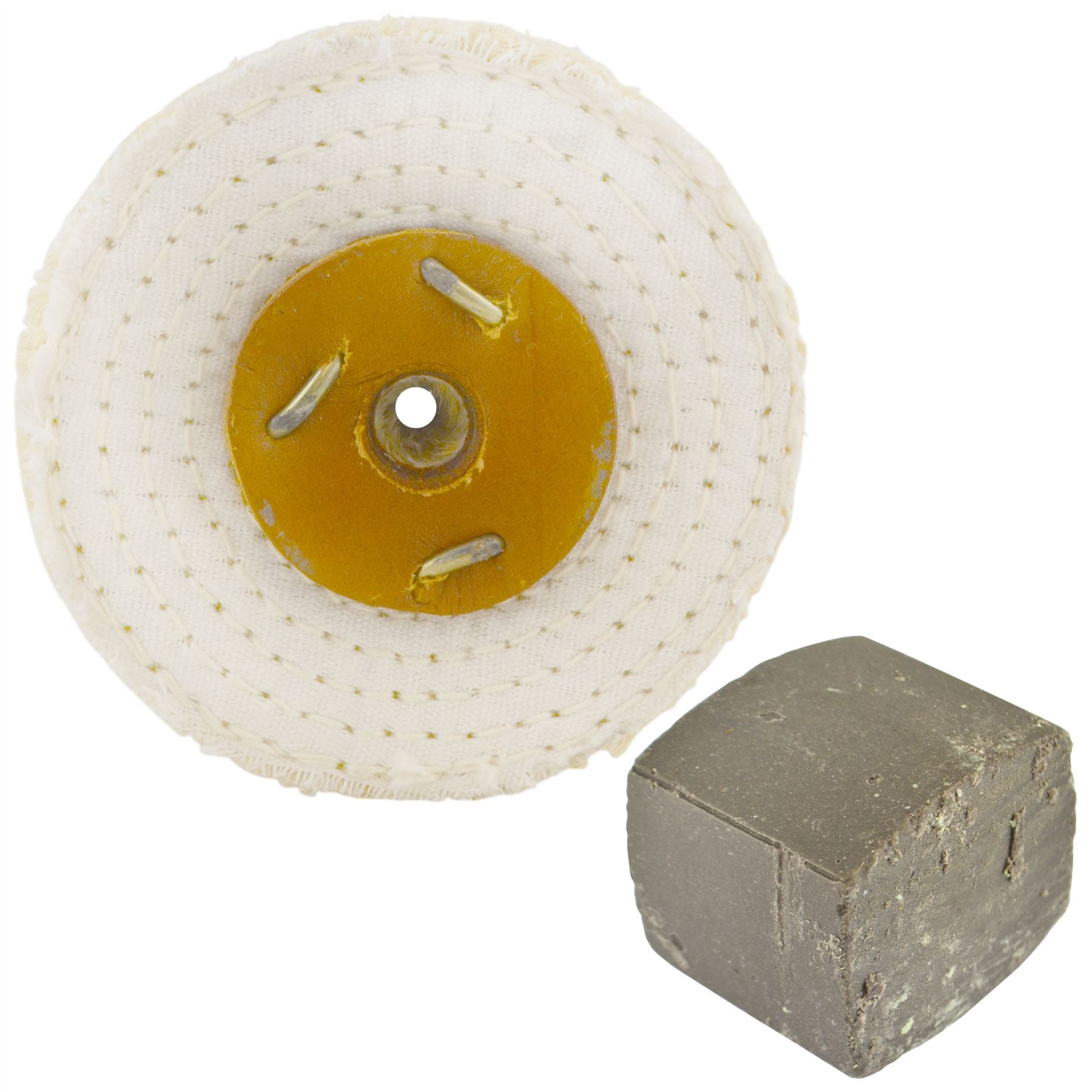 Coarse Sisal Fast Cut Buffing Polishing Mop 4" x 2" 4 Row With Compoun ...