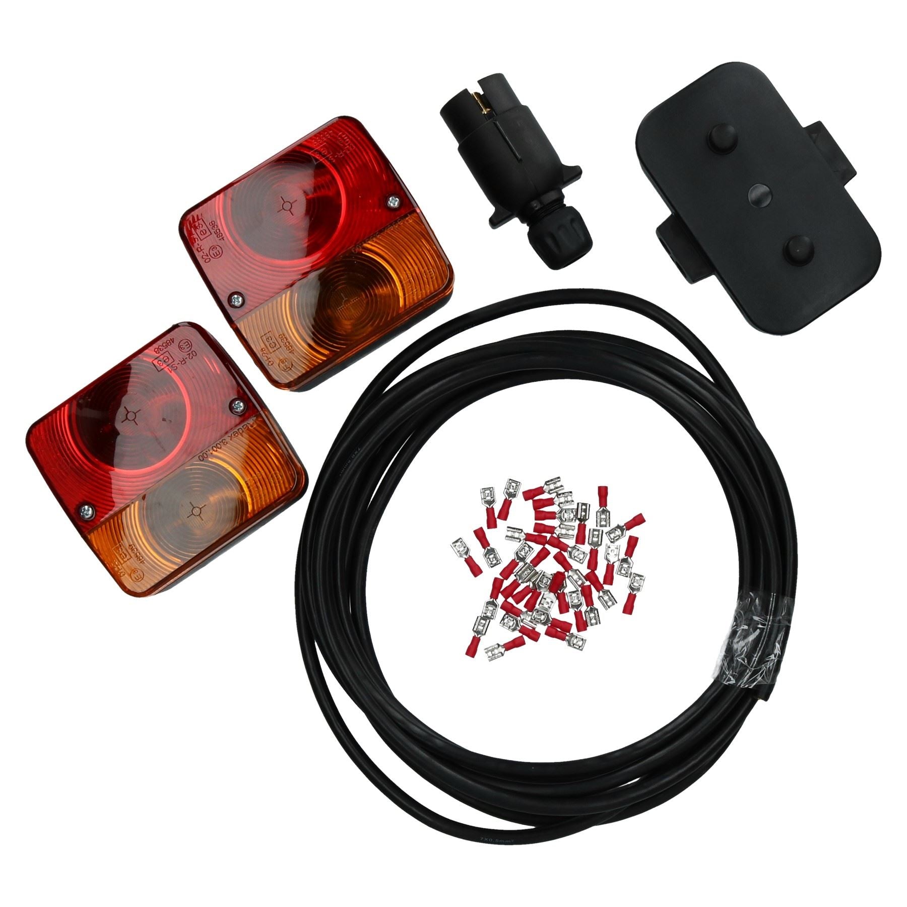 Trailer Light Wiring Kit - Small Lights, Plug, Junction Box, 5m Wire ...